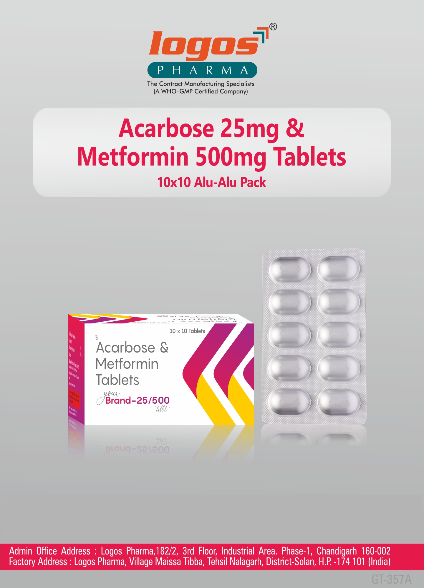 Acarbose 25 mg + Metformin (ER) 500 mg – Logos Pharma