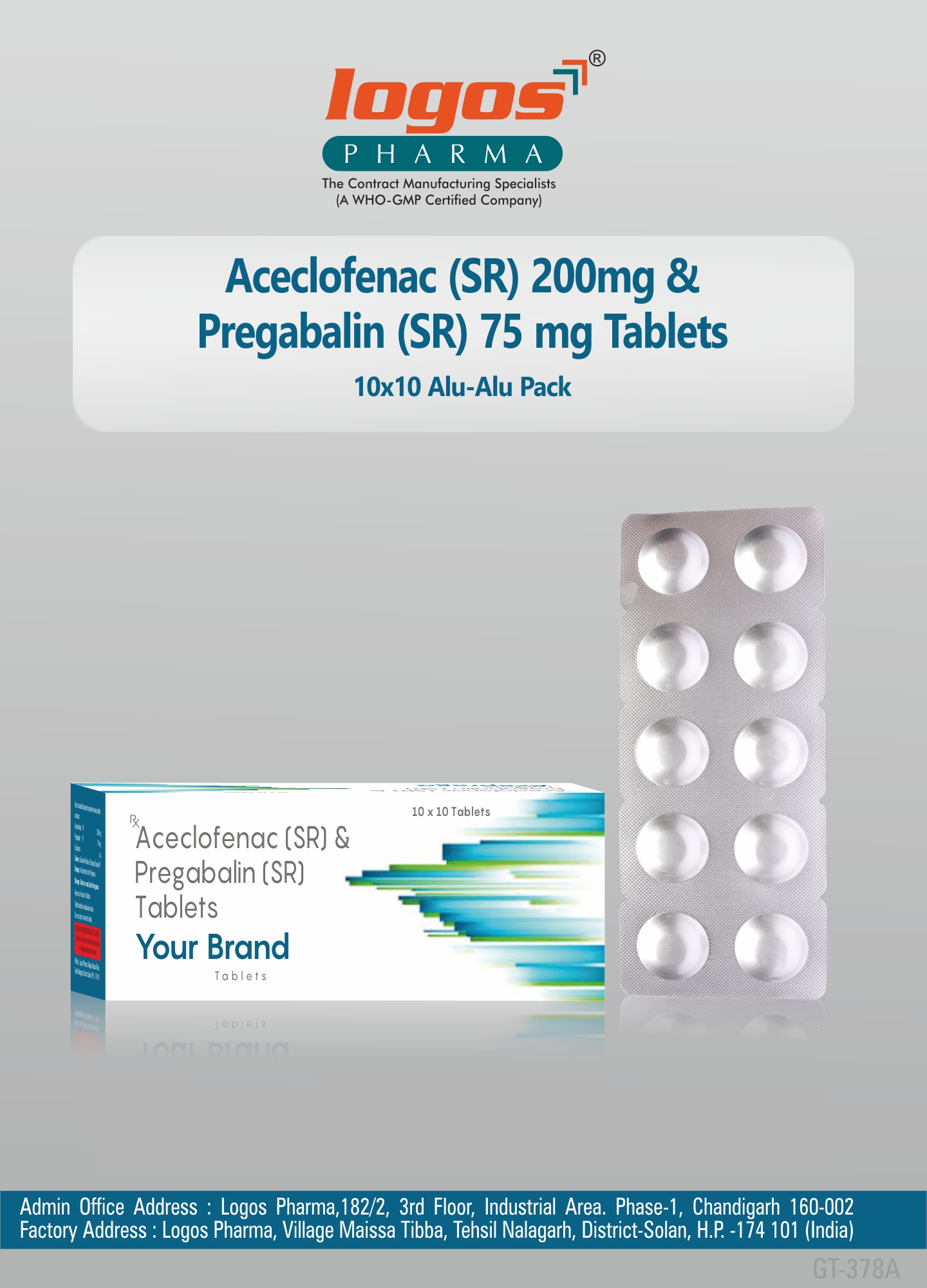 Aceclofenac (SR) 200 mg + Pregabalin (SR) 75 mg (Bilayered) Tablet ...