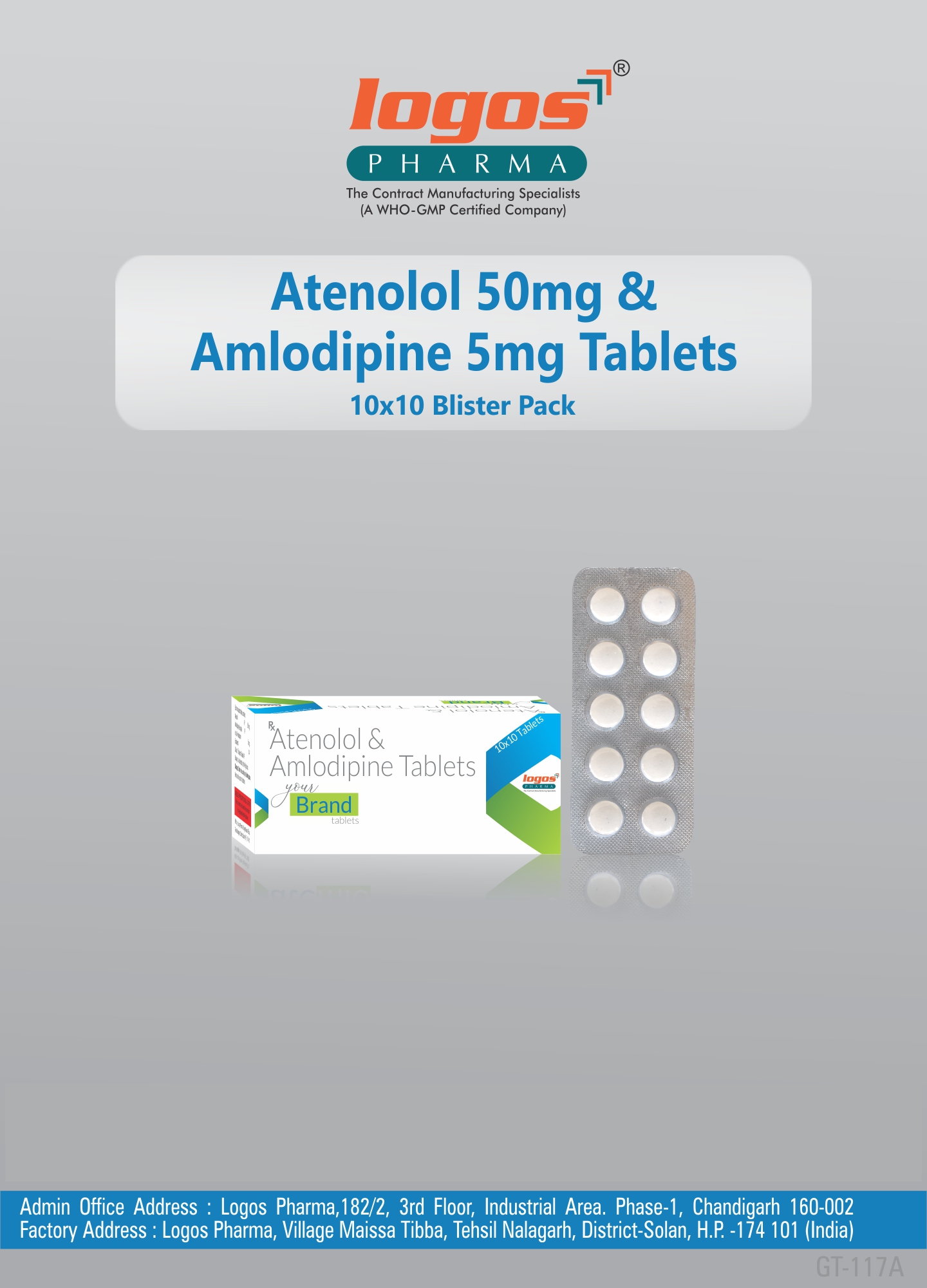 Atenolol 50 mg + Amlodipine 5 mg Tablet – Logos Pharma