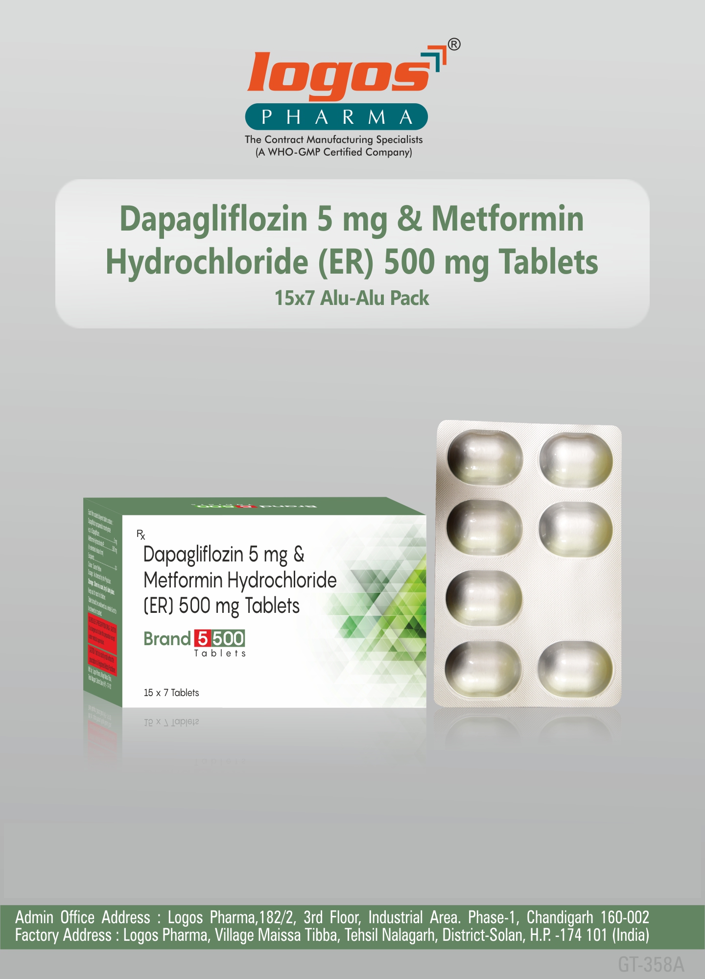 Dapagliflozin 5 / 10 mg + Metformin (ER) 500 / 1000 mg Tablet – Logos ...