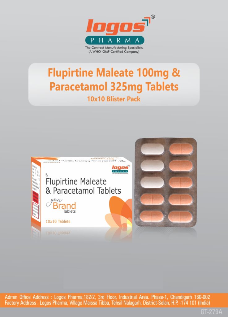 Flupirtine Maleate 100 mg + Paracetamol 325 mg (Bilayered) Tablet ...
