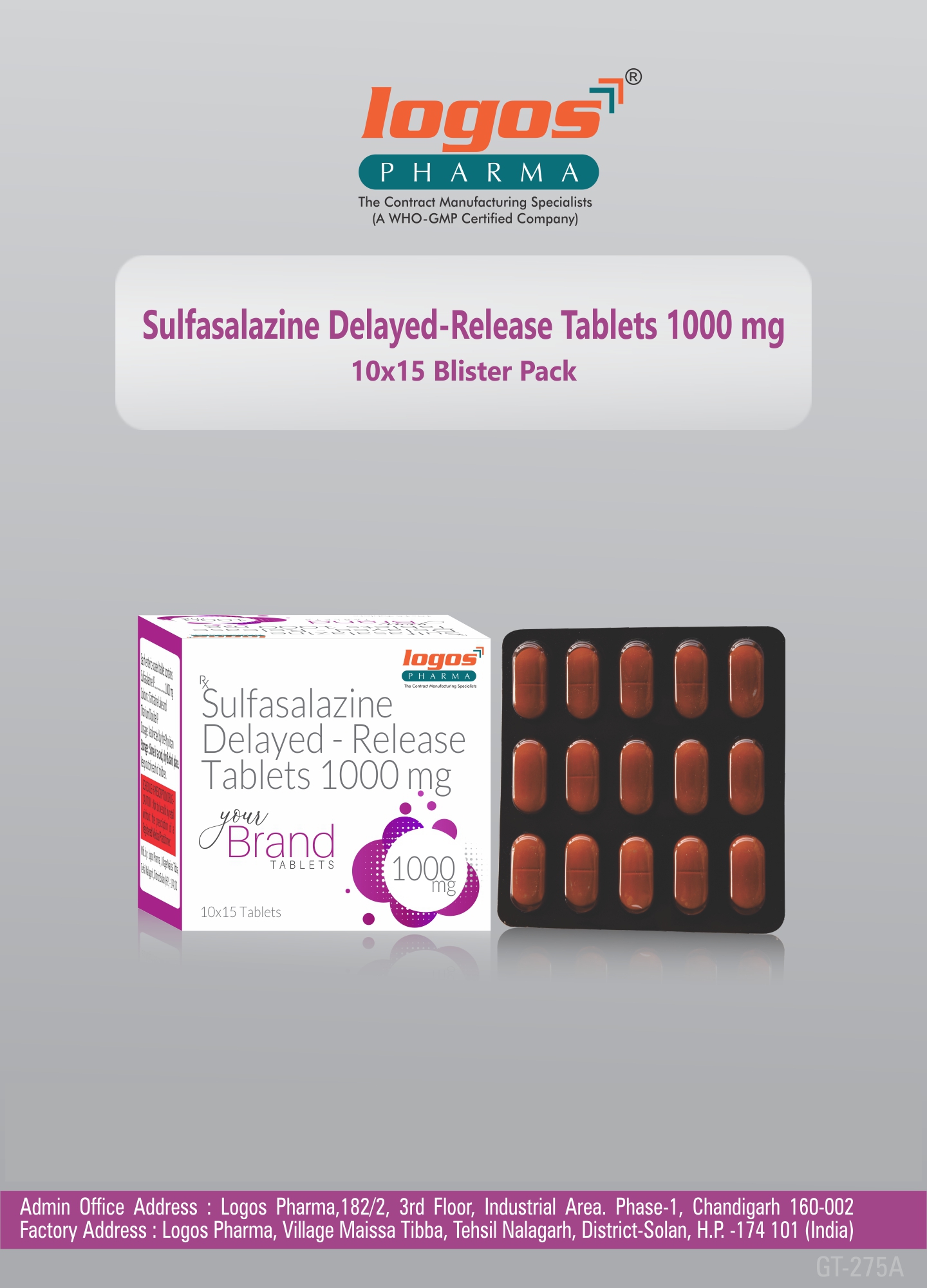Sulfasalazine 500 / 1000 mg Tablet – Logos Pharma