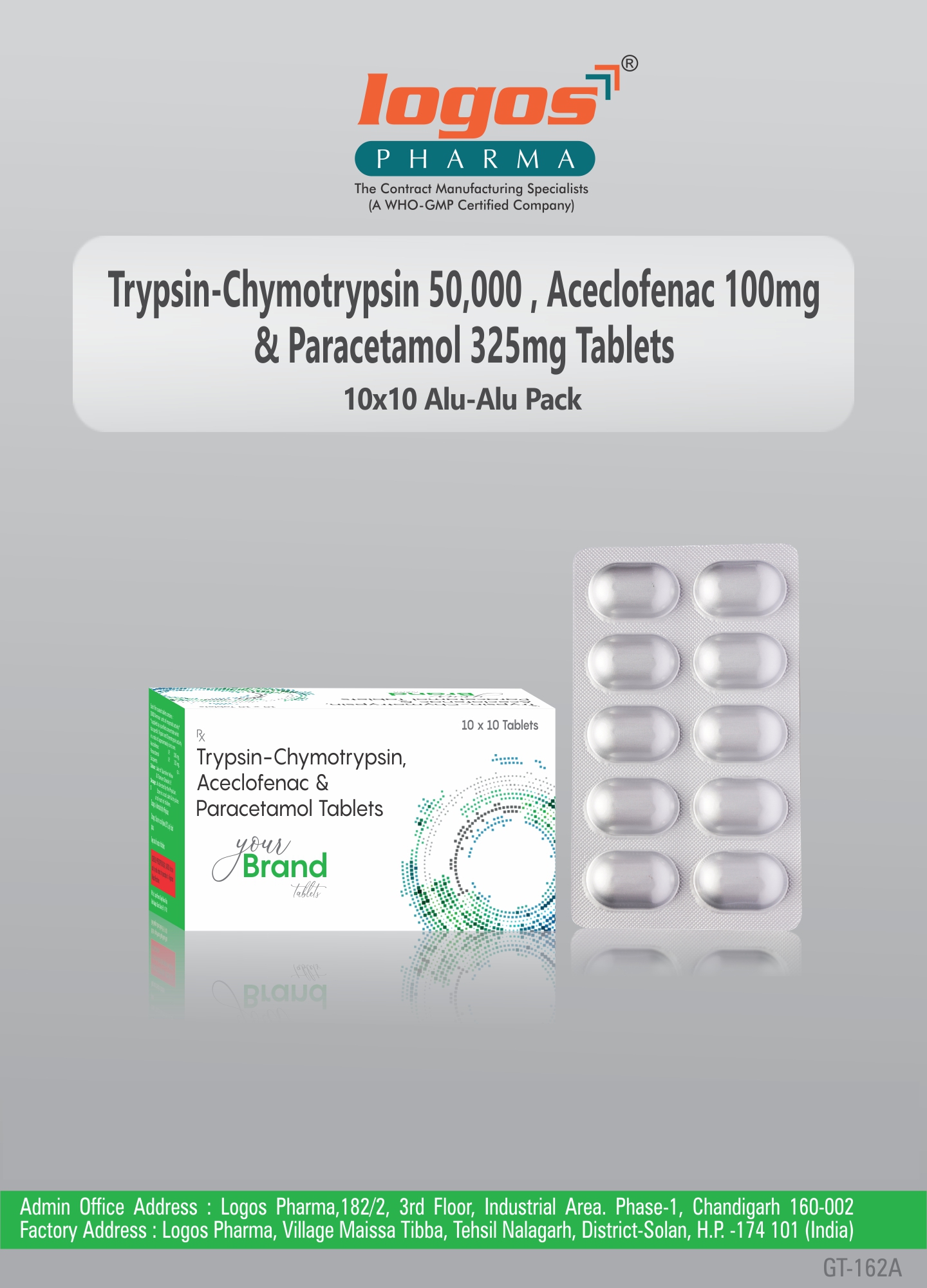 Trypsin Chymotrypsin 50 000 1 50 000 Armour Units Aceclofenac 100 Mg Trypsin Chymotrypsin 50 000 1 50 000 Armour Units Aceclofenac 100 Mg