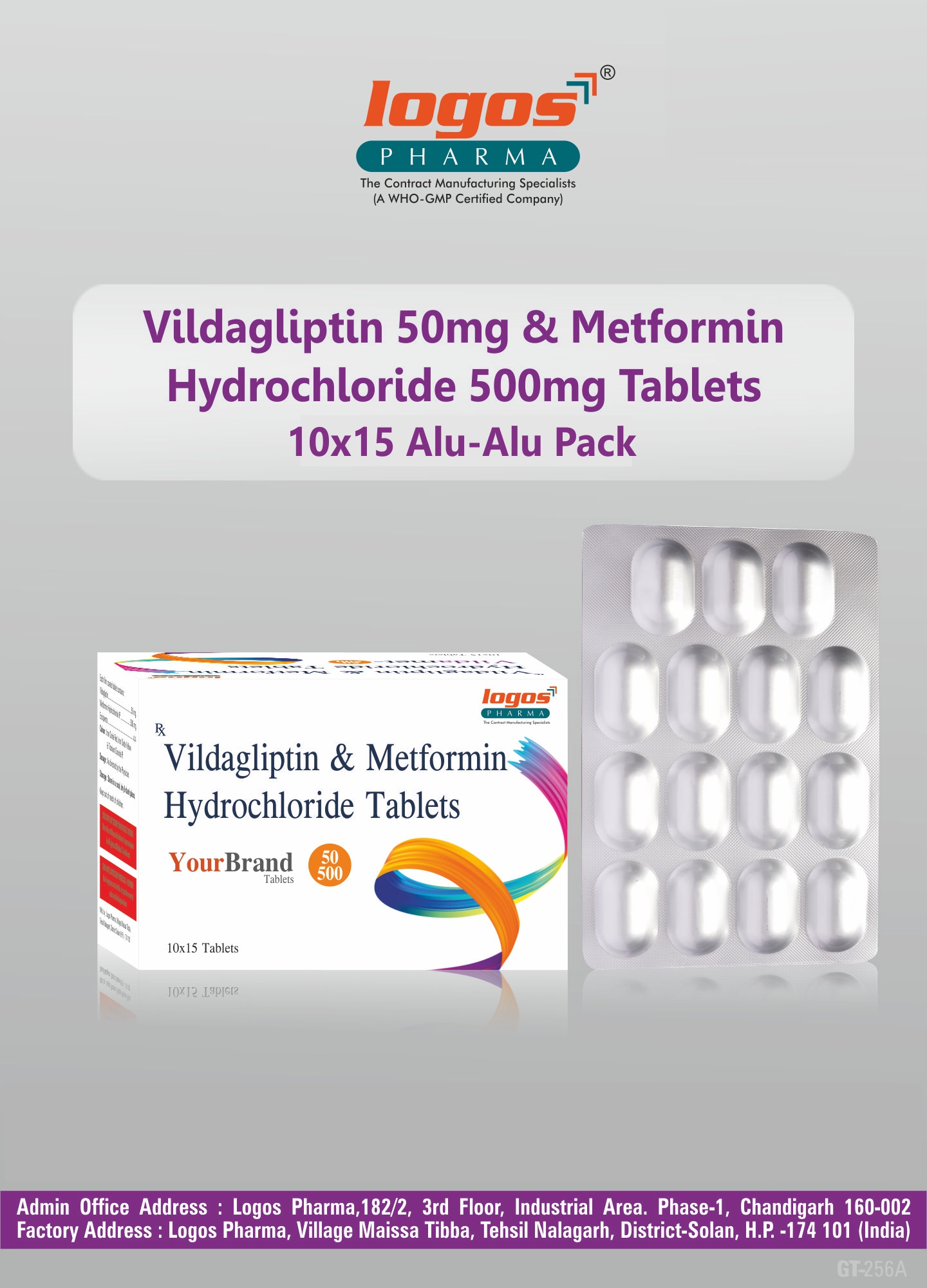 Vildagliptin 50mg + Metformin 500 / 850 / 1000 mg Tablet – Logos Pharma